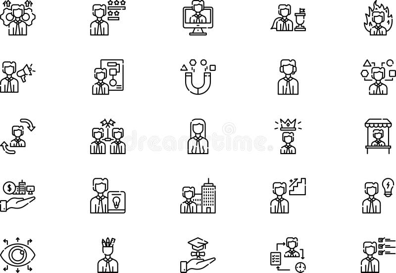Human Capital Icons Collection is a Vector Illustration with Editable ...
