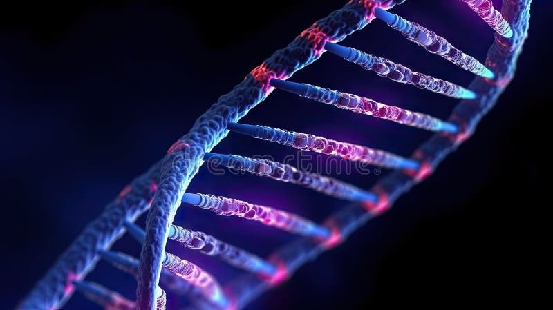 Human Cell Biology DNA Molecular Structure. Generative AI Stock ...