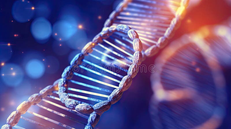 Human Cell Biology DNA Molecular Structure. Generative AI Stock ...