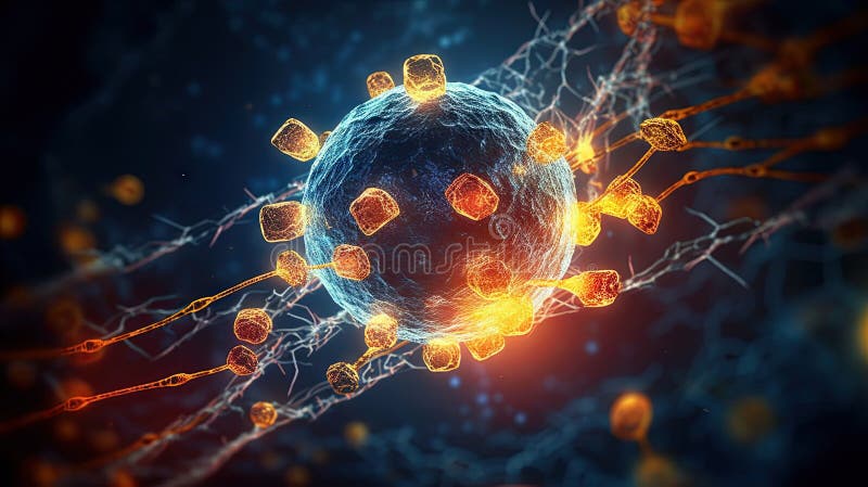 Human Cell Biology DNA Molecular Structure. Generative AI Stock ...