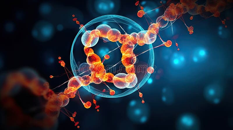 Human Cell Biology DNA Molecular Structure. Generative AI Stock ...