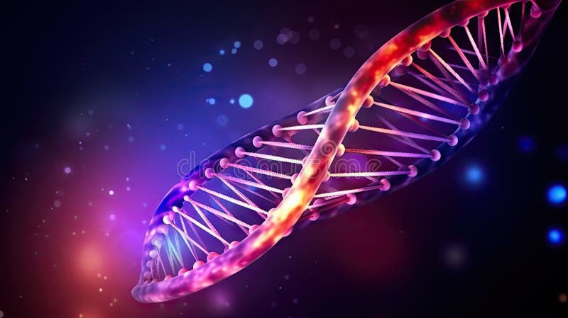 Human Cell Biology DNA Molecular Structure. Generative AI Stock ...