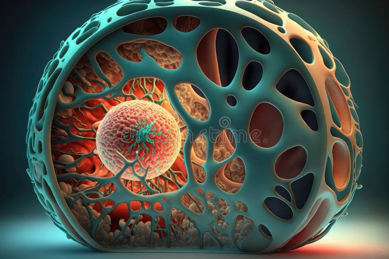 Human Cell - 3d Render, Illustration, Imaginative Stock Illustration ...