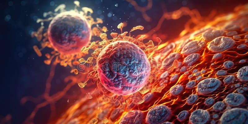 Human Cell or Embryonic Stem Cell, Cells of the Body Under a Microscope ...