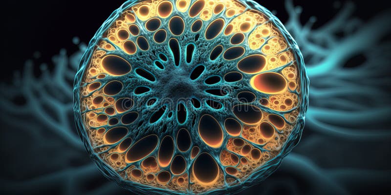 Human Cell or Embryonic Stem Cell Microscope Background. Generative AI ...