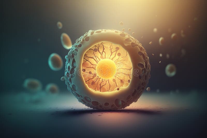 Human Cell. Embryonic Stem Cell Microscope Stock Illustration ...