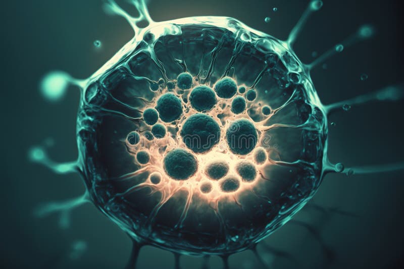 Human Cell. Embryonic Stem Cell Microscope Stock Illustration ...