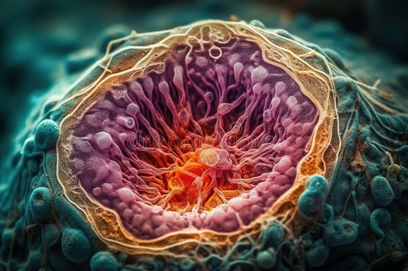 Human Cell. Embryonic Stem Cell Microscope Stock Illustration ...