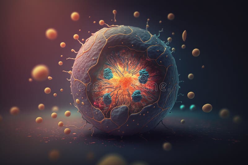 Human Cell. Embryonic Stem Cell Microscope Stock Illustration ...