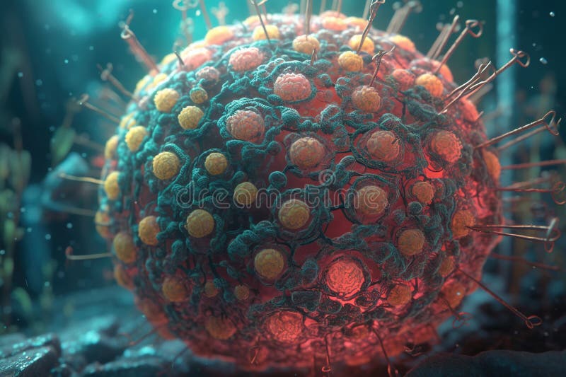 Human Cell. Embryonic Stem Cell Microscope Stock Illustration ...