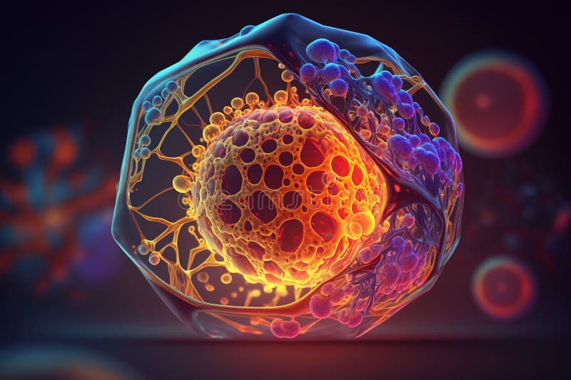 Human Cell. Embryonic Stem Cell Microscope Stock Illustration ...