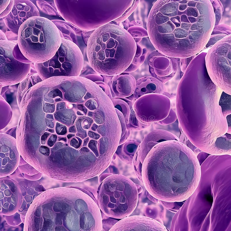 Human Cell or Embryonic Stem Cell Microscope Background. Generative AI ...