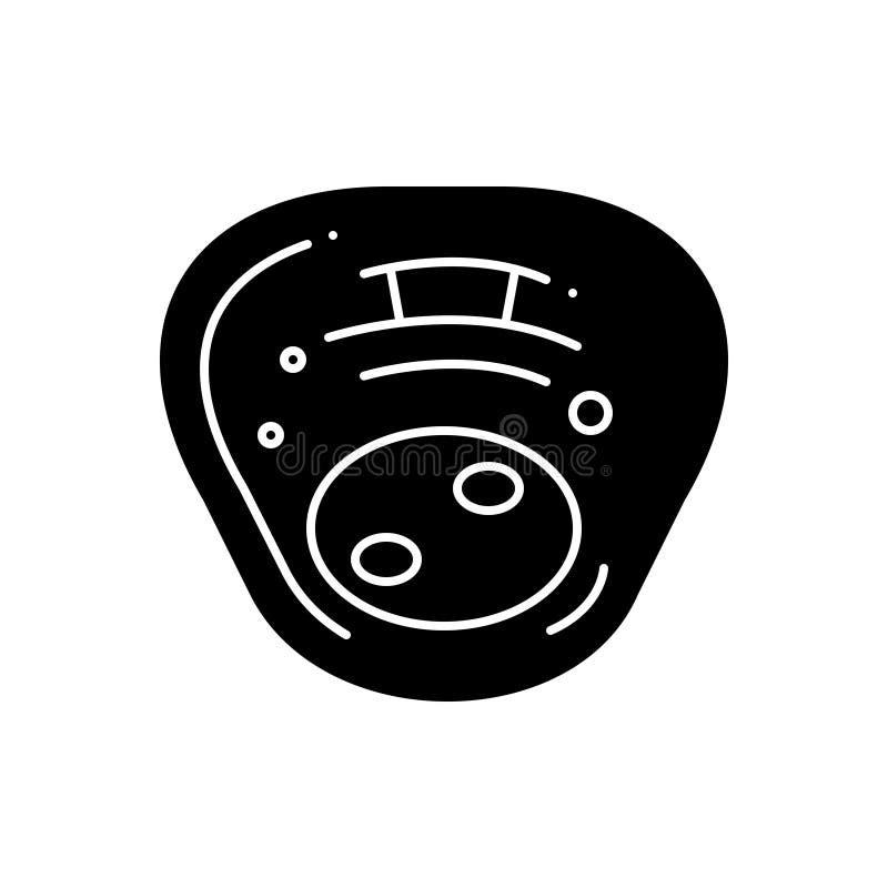 Black Solid Icon for Human Cell, Cancer and Medical Stock Illustration ...