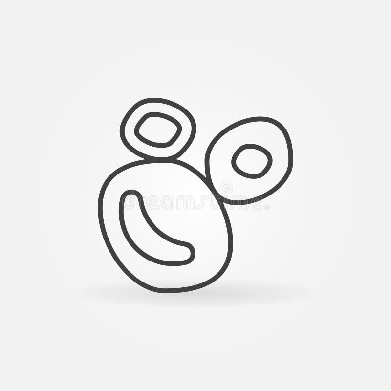 Human Cell Vector Concept Icon in Thin Line Style Stock Vector ...