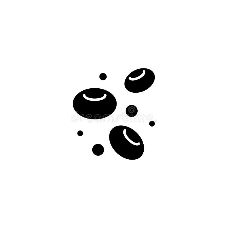 Human Cells Black Icon Concept. Human Cells Flat Vector Symbol, Sign ...