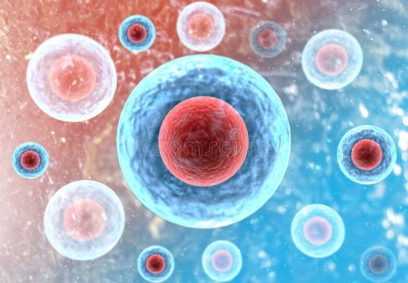 Human Cells with Science Background Stock Illustration - Illustration ...