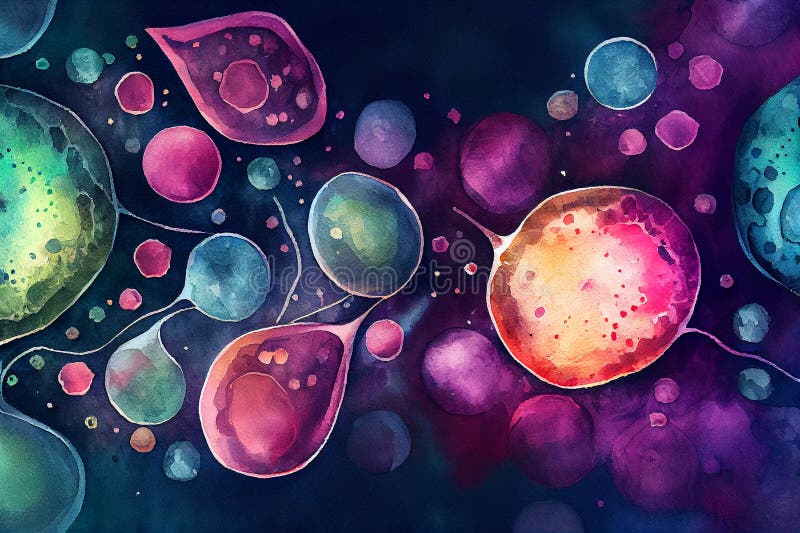 Human Cells Under Microscope, Generative Ai Illustration 库存例证 - 插画 包括有 ...