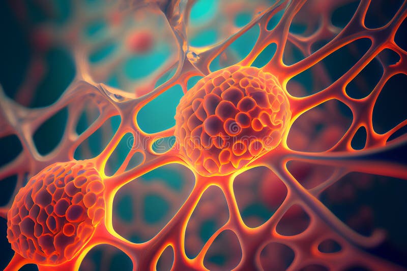 Cells In The Human Body Under Microscope