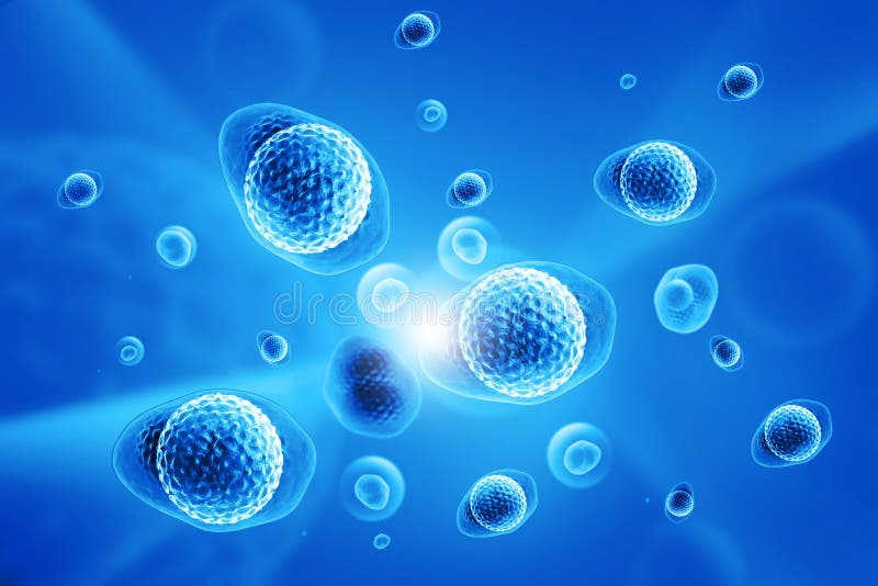 Human cells with virus stock illustration. Illustration of cells ...