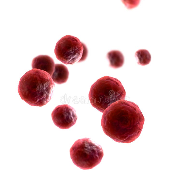 Red Blood Cells Render with Heart Shaped Cell Stock Illustration ...