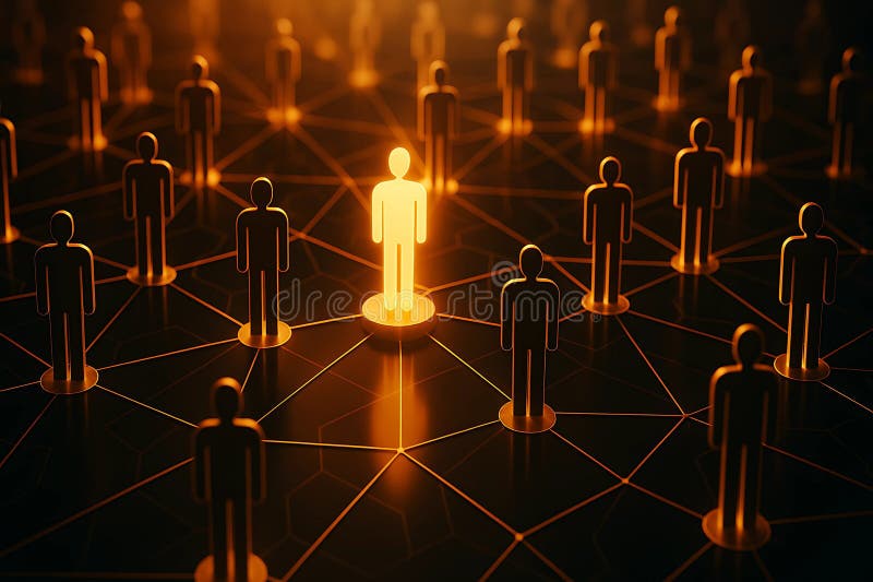 Human-Centricity in the Digital Network Stock Illustration ...