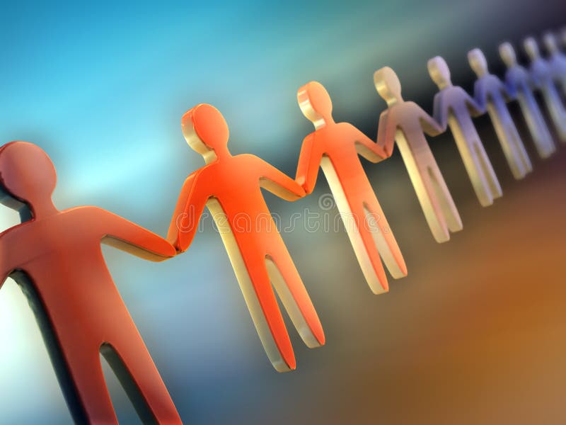 Human chain stock illustration. Illustration of global - 22302002