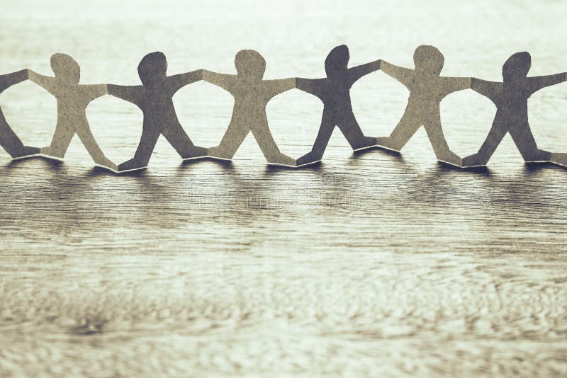 Human Chain Paper stock photo. Image of hands, relationship - 99599786