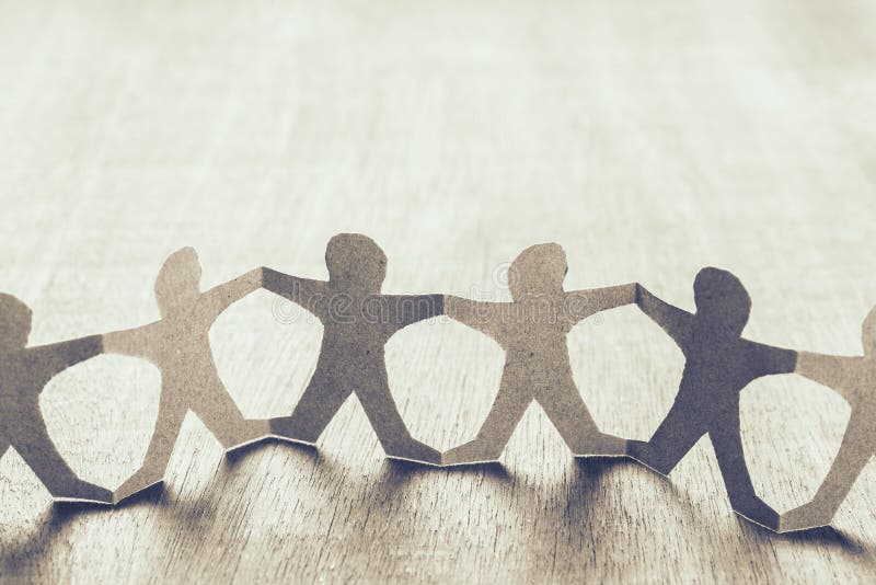 Chain of paper figures stock photo. Image of background - 7921432