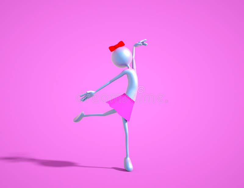 Human Character Dancing Ballet Stock Illustration - Illustration of ...