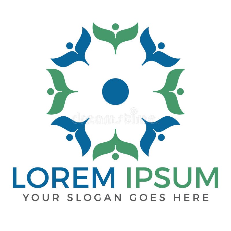 Human Character Group and Team Vector Logo Design. Stock Vector ...