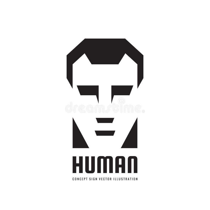 Human Character Head Vector Logo Concept for Business Company, Website ...