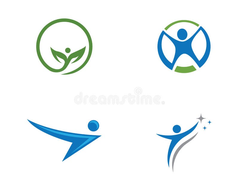 Green Nature Vector Logo Template. Health Sign. Fitness Woman Concept ...