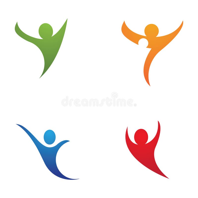 Human character logo sign stock vector. Illustration of together ...