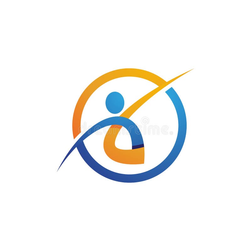 Human character logo sign stock vector. Illustration of symbol - 189753527