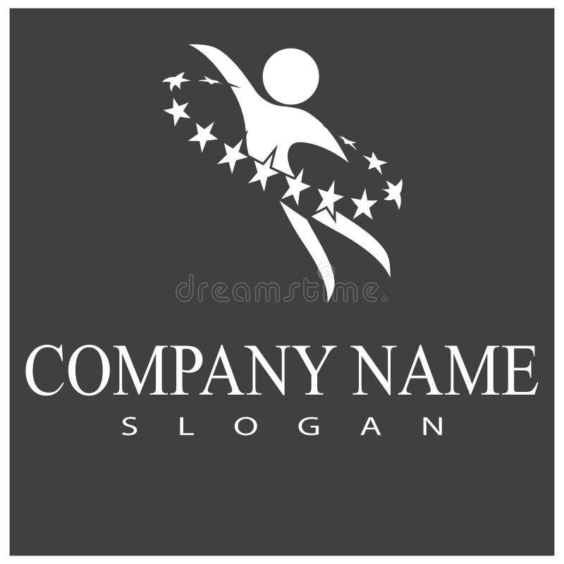Human Character Logo Sign Illustration Vector Design Stock Vector ...