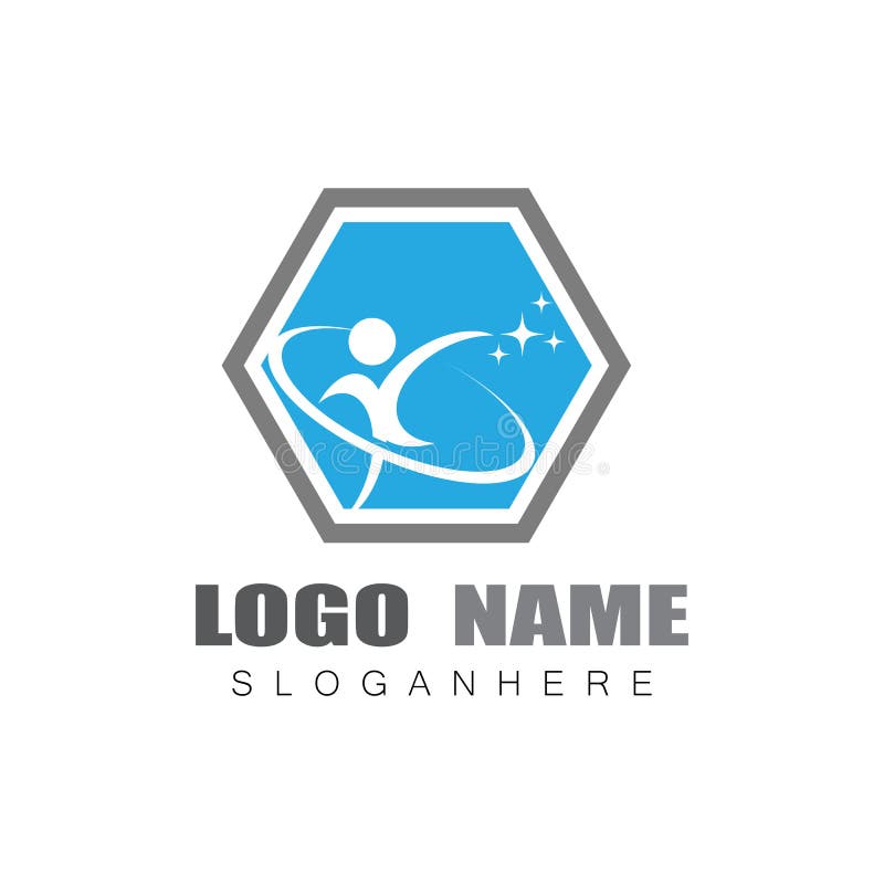 Human Character Logo Sign Illustration Vector Design Stock Vector ...