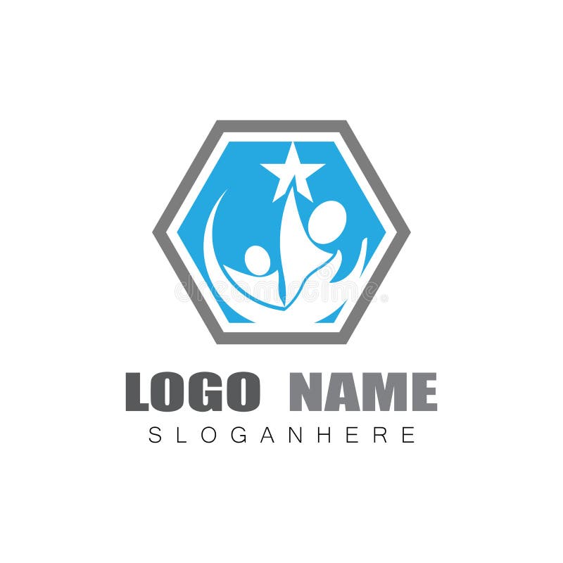 Human Character Logo Sign Illustration Vector Design Stock Vector ...