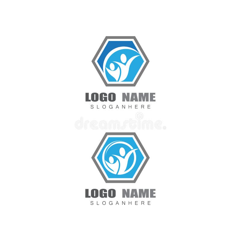 Human Character Logo Sign Illustration Vector Design Stock Vector ...