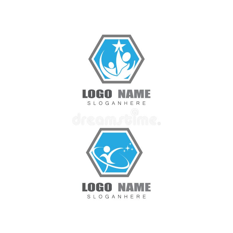 Human Character Logo Sign Illustration Vector Design Stock Vector ...