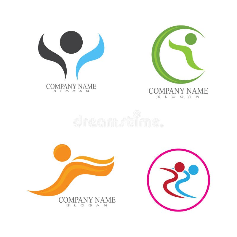 Human Character Logo Sign Illustration Vector Design Stock Vector ...