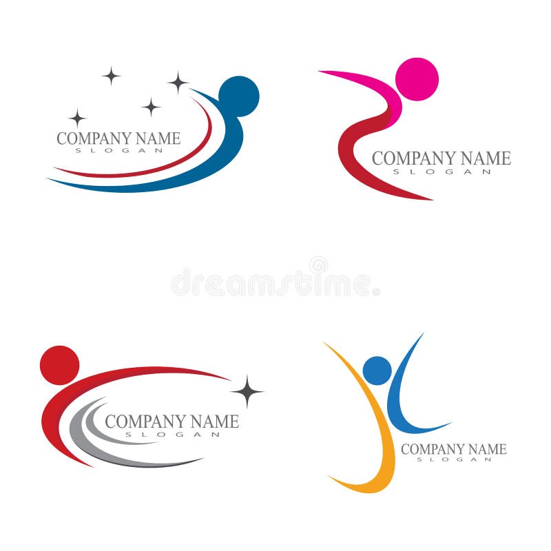 Human Character Logo Sign Illustration Vector Design Stock Vector ...