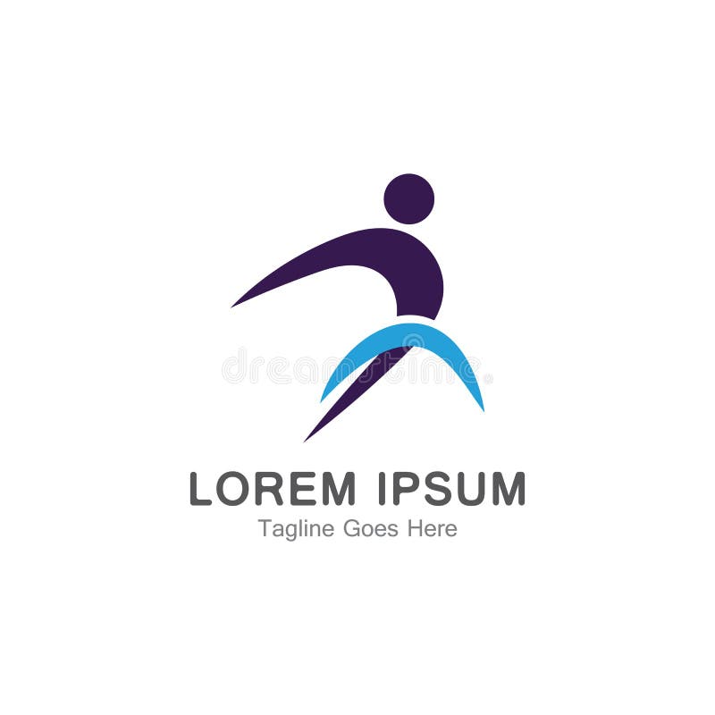 Human Character Logo Simple Illustration Design Stock Illustration ...
