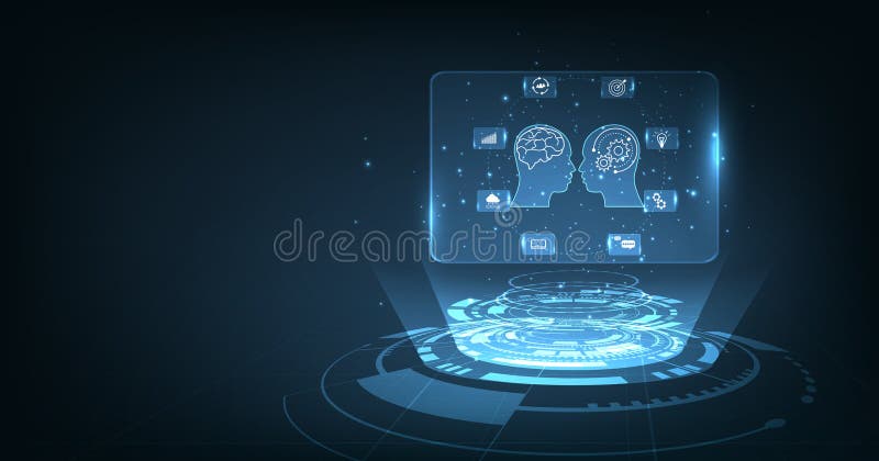 Human Chat with AI or Artificial Intelligence Stock Vector ...