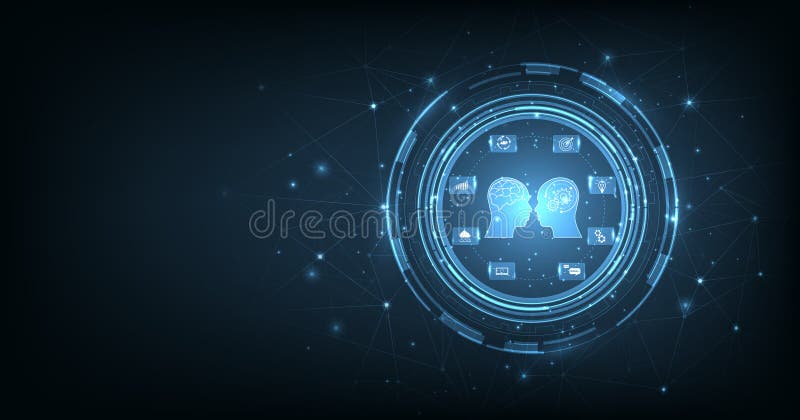 Human Chat with AI or Artificial Intelligence Stock Vector ...