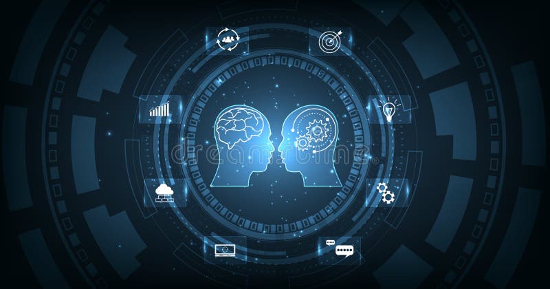 Human Chat with AI or Artificial Intelligence Stock Vector ...