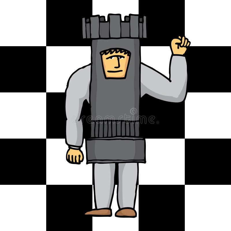 Human chess tower stock vector. Illustration of hand - 30417758
