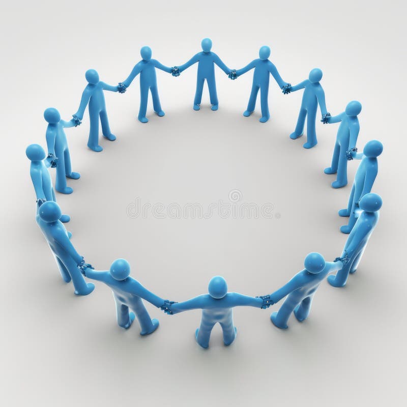 Human Circle of Unity stock illustration. Illustration of solidarity ...