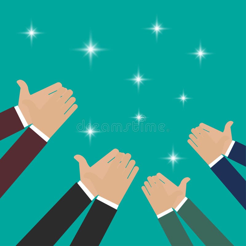 Human Clapping Hand Vector Illustration Stock Vector - Illustration of ...