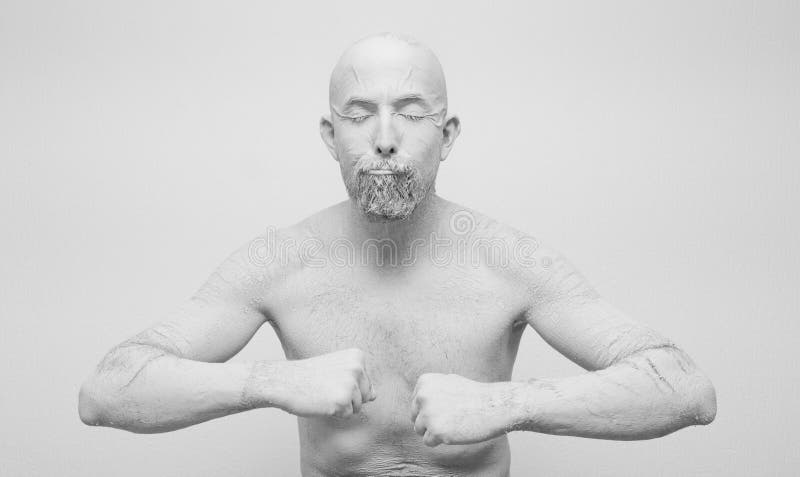 Human in Clay, Golem, Alive Statue Stock Image - Image of sculpture ...