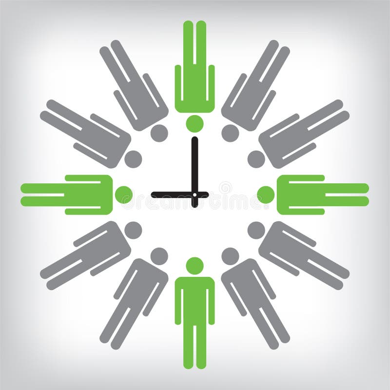 Human Clock Conceptual Illustration Stock Illustration - Illustration ...
